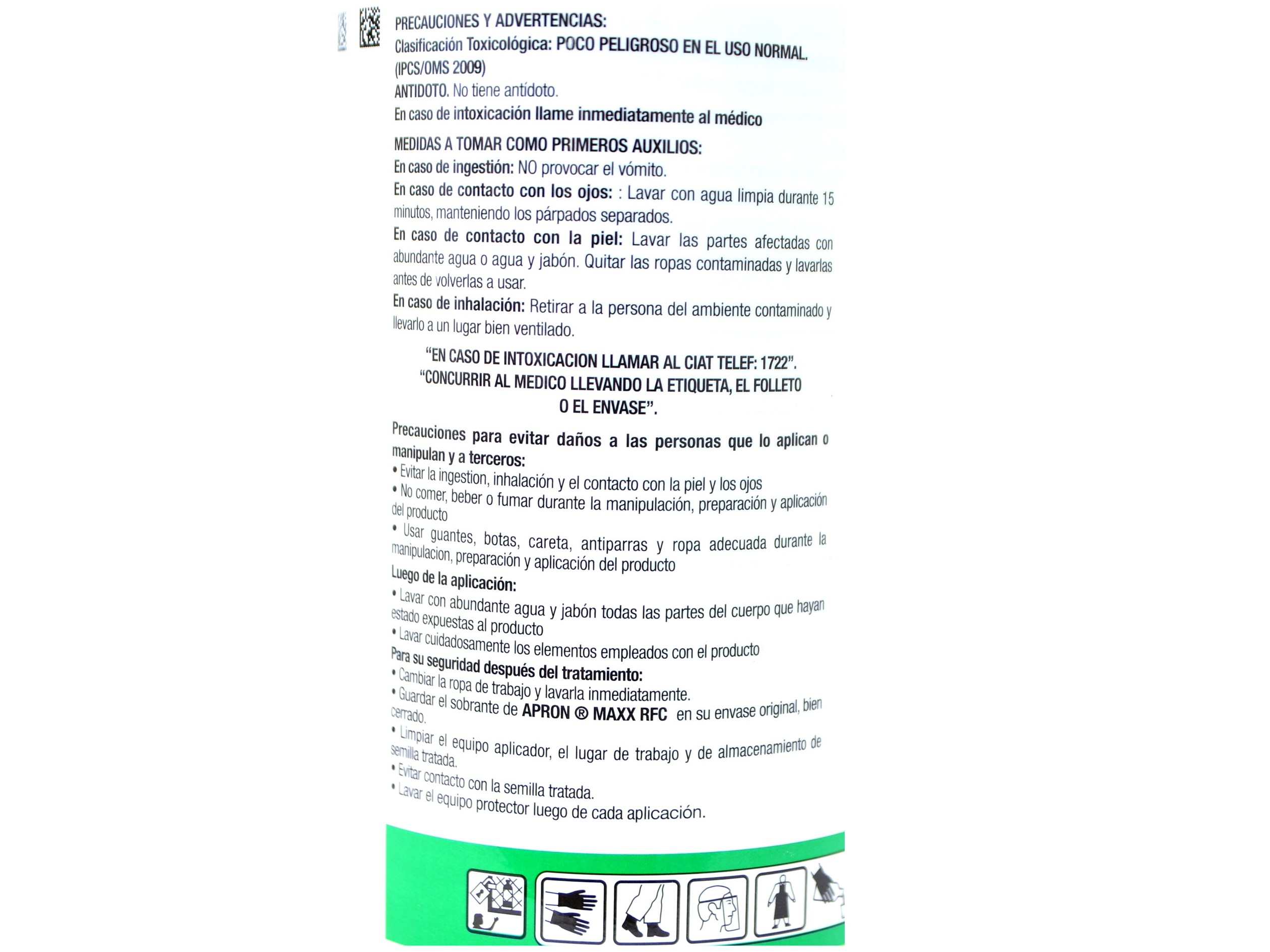 Curasemilla fungicida APRON MAXX RFC (Flud.+M) x 1 lt - Almacen Rural