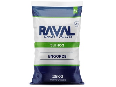 Ración SUPRA / RAVAL maxisuino engorde pelleteado 25 kilos - Almacen Rural