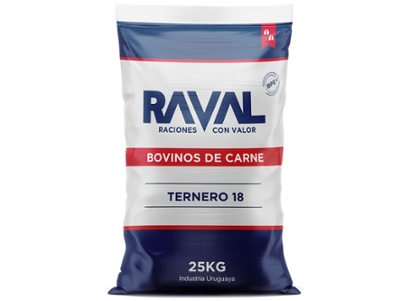 Ración SUPRA / RAVAL ternero 18% 25 kilos - Almacen Rural
