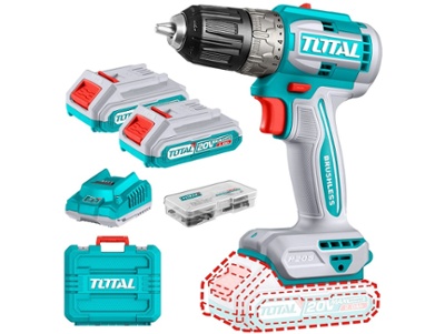 Atornillador 20v 2 baterías + cargador TOTAL TDLI20453 - Almacen Rural